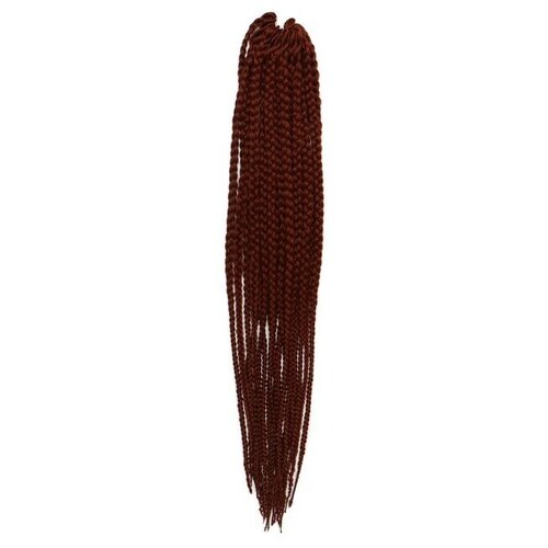 SIM-BRAIDS Афрокосы, 60 см, 18 прядей (CE), цвет тёмно-рыжий(#350) (комплект из 5 шт)