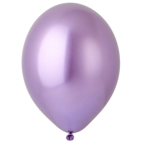 Воздушные шары латексные Belbal хромовые, фиолетовые, 35 см, набор 12 шт