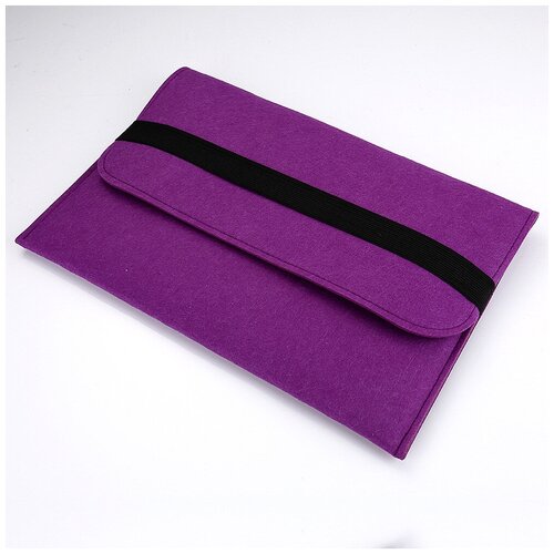 Чехол-конверт войлочный для ноутбука 13-14 дюймов, размер 36-24-2 см, фиолетовый