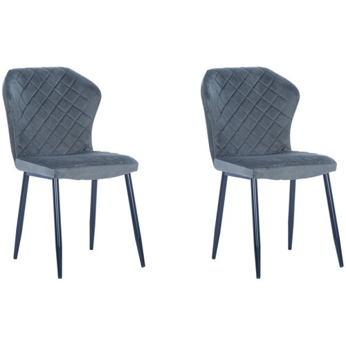 Комплект стульев Leset Шейл, каркас черный, велюр ULTRA GRAFIT Графит, 2 шт.