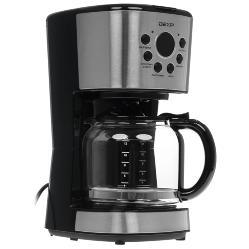 Капельная кофеварка DEXP DCM-1600, серебристого цвета