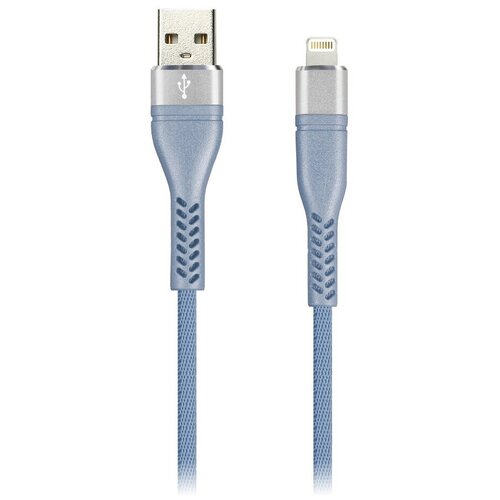 Дата-кабель SmartBuy 8pin TWILL ERGO, серый 2 А, 1 м