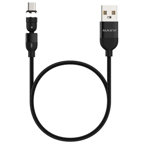 Кабель MAXVI USB - USB Type-C (MCm-02T), 1.5 м, 1 шт., черный