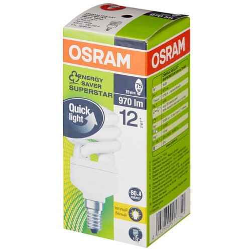 Лампа энергосберегающая OSRAM DSST MCTW 15W/827 220-240V E14 4052899917750