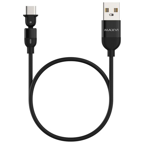 Кабель MAXVI USB - USB Type-C (MC-19T), 1.5 м, 1 шт., черный