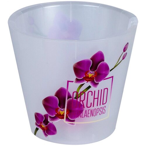 Горшок InGreen London Orchid Deco, 1.6л, 16.5x14.5 см, 16x16x14.5 см, розовый