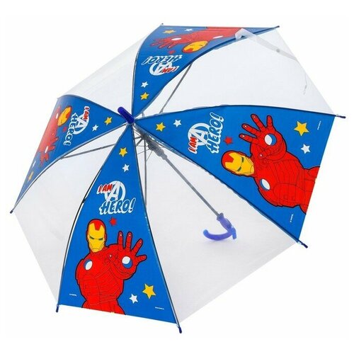 Зонт-трость Marvel, синий, белый