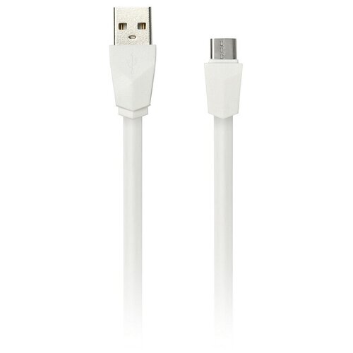 Дата-кабель SmartBuy USB - micro USB, плоский, 1 м, белый