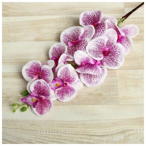 Цветы искусственные "Орхидея Тигровая" 90 см, бело-сиреневый