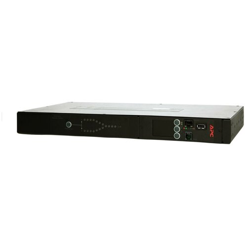 Блок распределения питания APC Rack ATS, 1U, 230V, 16A, C20 In, 8C13, 1C19 Out