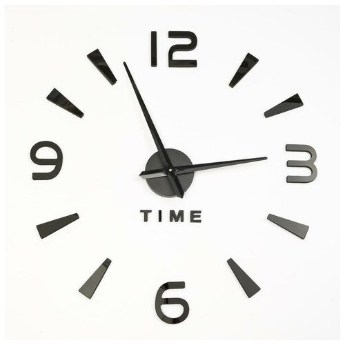 Часы-наклейка DIY "Кавалье" d-120 см черные