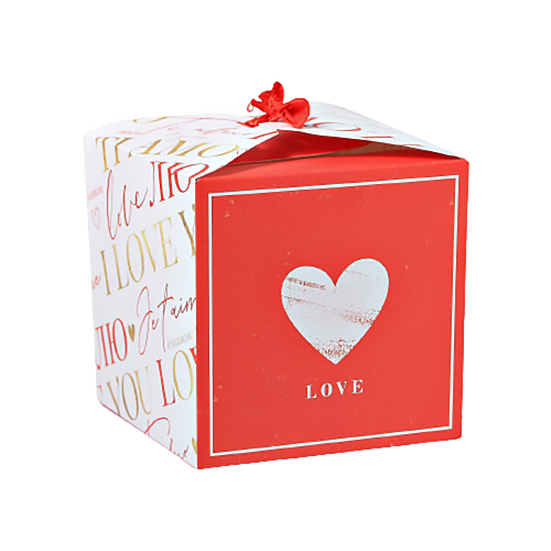 Коробка складная «Люблю», 12 × 12 × 12 см