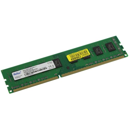 Оперативная память Netac Basics 8 ГБ DDR3 1600 МГц DIMM CL11 NTBSD3P16SP-08