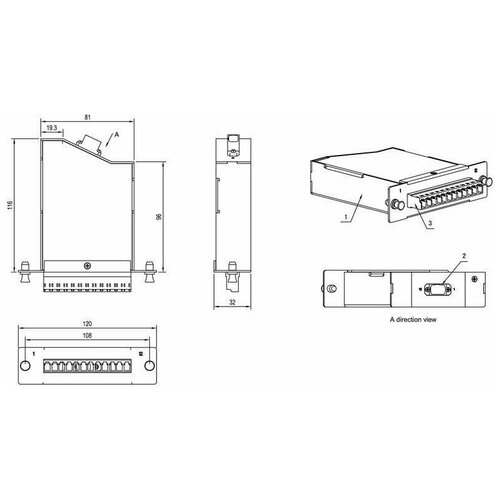 Оптическая кассета Hyperline (FO-CSS-W120H32-9-1MTPM-12LC-BL)