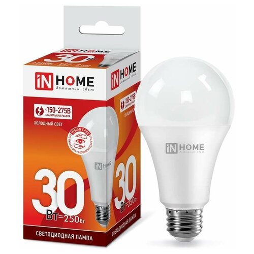 Лампа светодиодная IN HOME LED-A70-VC 30Вт 230В Е27 6500К 10 шт.