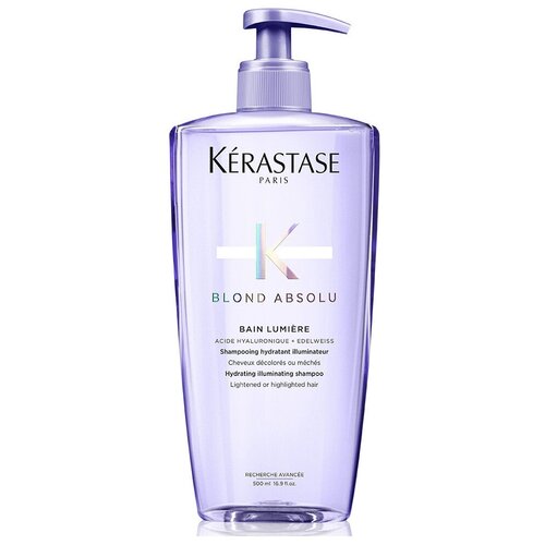 Kerastase Blond Absolu Bain Lumiere Увлажняющий шампунь-ванна для осветленных и мелированных волос, 500мл (Керастаз Блонд Абсолю Люмьер)
