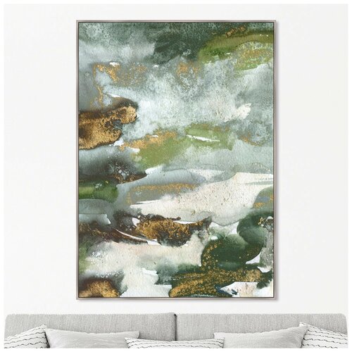 Репродукция картины на холсте River from a birds-eye view, 2021г. Размер картины: 145х105см