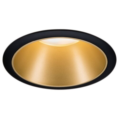 Светильник встраиваемый Paulmann Cole Coin D88мм 6.5Вт 460Лм 2700K LED IP44 230В Черный/Золото 3х ступ. димм 93403