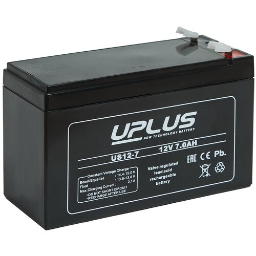 Аккумулятор UPLUS US12-7.0 12В 7Ач 151x65x93,5 мм Прямая (+-)