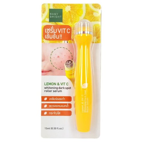 Baby Bright Ролик-сыворотка с лимоном и витамином С для устранения темных пятен на коже лица от постакне, 15 мл