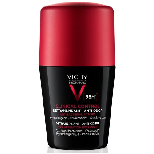 Дезодорант-антиперспирант шариковый Vichy Homme Clinical Control против избыточного потоотделения. 50 мл