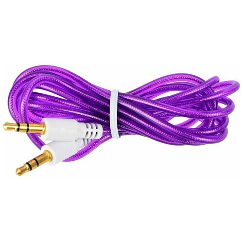 Кабель 3.5 Jack (M) - 3.5 Jack (M), 1.5м, CBR Shine Purple