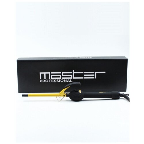 MASTER.professional Щипцы для укладки / Профессиональная плойка для волос для создания афро кудрей с зажимом MP-027G 9мм