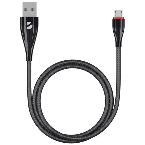 Дата-кабель Ceramic USB - micro USB, 1м, черный, Deppa 72285
