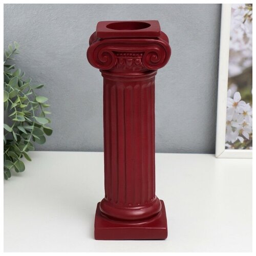 Сувенир полистоун "Римская колонна" красный 27х9х10 см