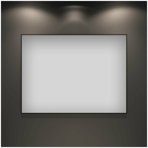 Настенное зеркало в ванную Wellsee 7 Rays' Spectrum 172200510 : влагостойкое прямоугольное зеркало 60х50 см с черным матовым контуром