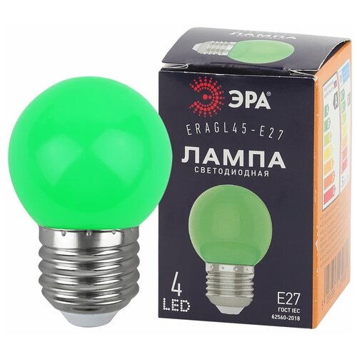 Светодиодная лампа ЭРА ERAGL45E27 LED Р451WE27 б0049574