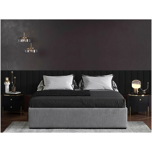 Панель кровати Velour Black 15х60 см 4 шт.
