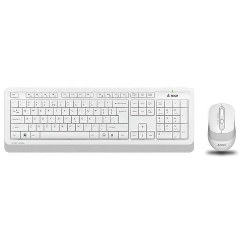 Набор клавиатура+мышь A4Tech Fstyler FG1010 белый/серый USB беспроводная, 1 шт.