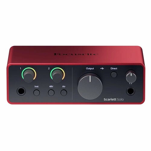 Focusrite Scarlett Solo 4th Gen внешняя звуковая карта с usb (2вх/2вых)