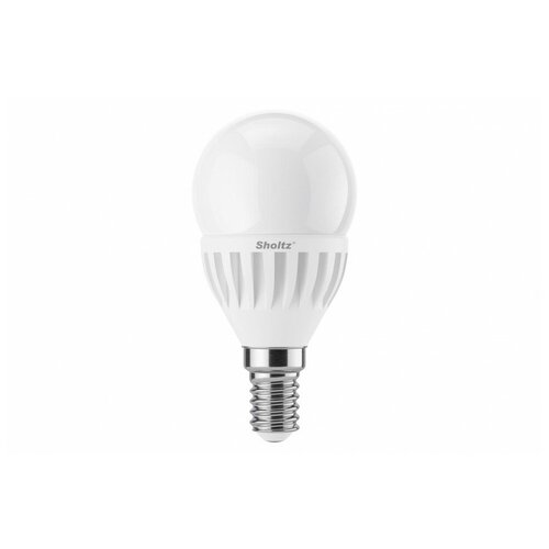 Лампа светодиодная энергосберегающая Sholtz 11Вт 220В шар G45 E14 4000К керамика (Шольц) LEB3050