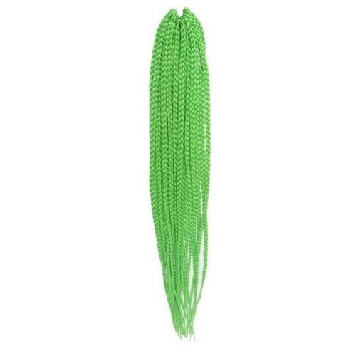Queen fair SIM-BRAIDS Афрокосы, 60 см, 18 прядей (CE), цвет светло-зелёный(#GREEN)