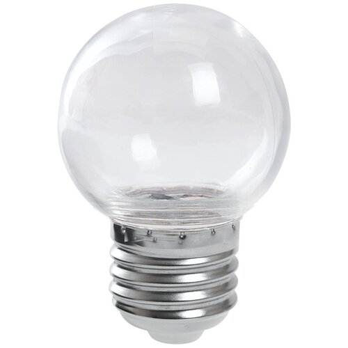 Лампа светодиодная, (1W) 230V E27 2700K G45 прозрачая, LB-37