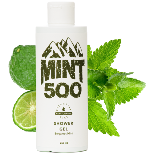 Увлажняющий гель для душа с ароматом мяты и бергамота Mint500 Shower Gel Bergamot Mint 250 мл