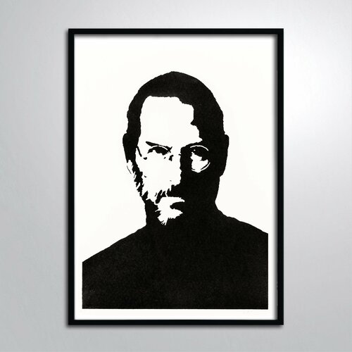 Постер в раме/Постер для интерьера/Плакат интерьерный Стив Джобс Steve Jobs Трафарет