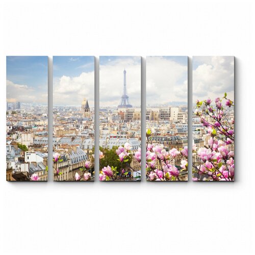 Модульная картина Весна в Париже 190x114