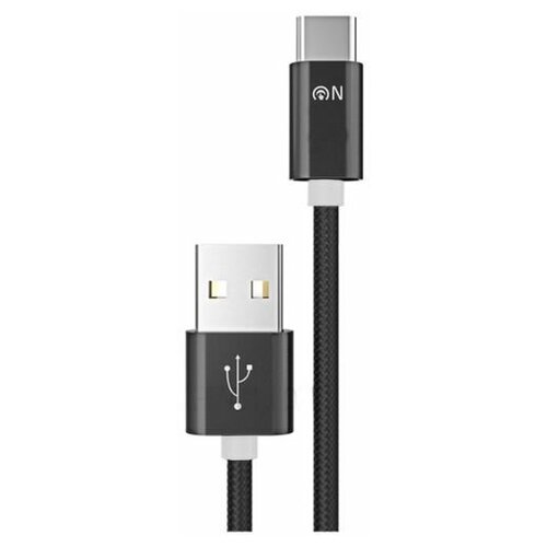 USB кабель - Type-C FaisON FX2 Line, 1.0м, круглый, 2.1A, ткань, цвет: Чёрный