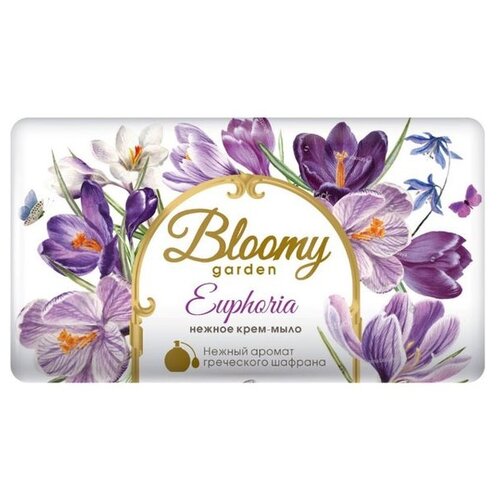 Весна крем-мыло кусковое Bloomy Garden Euphoria цветы, 90 г