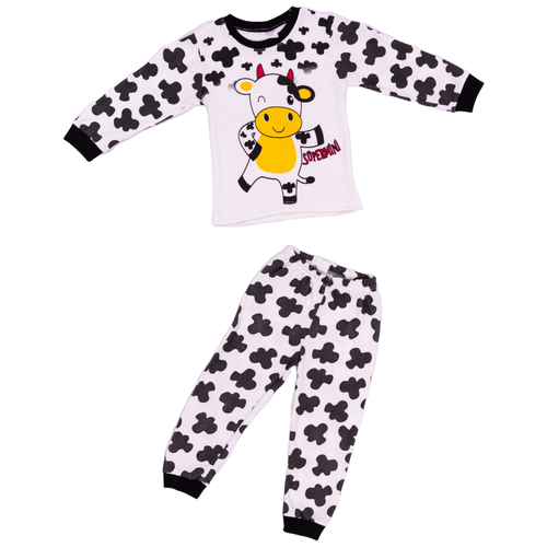 Пижама  Miniland, размер 98, черный, белый