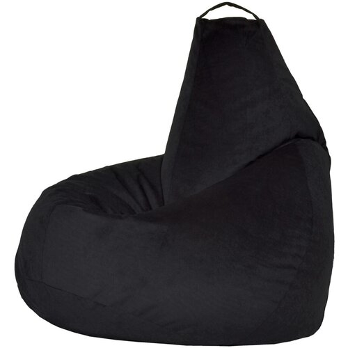 Кресло-мешок Груша черный цвет (размер XL) PuffMebel, ткань велюр