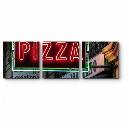 Модульная картина Парижская пиццерия 180x60