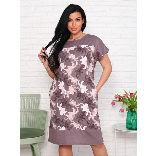 Платье Инсар Текстиль, размер 52-54, розовый