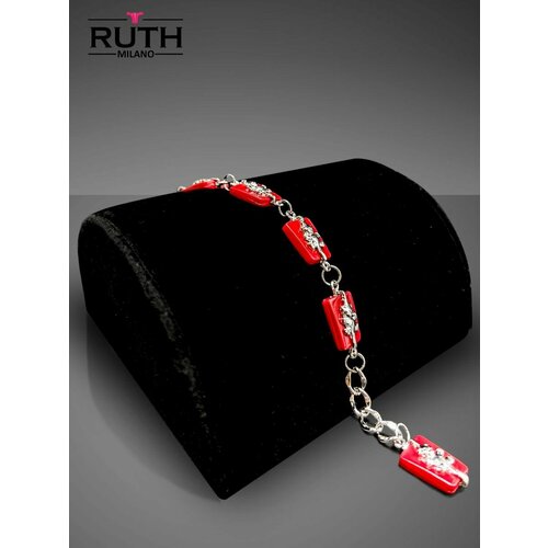 Браслет RUTH MILANO, искусственный камень, красный