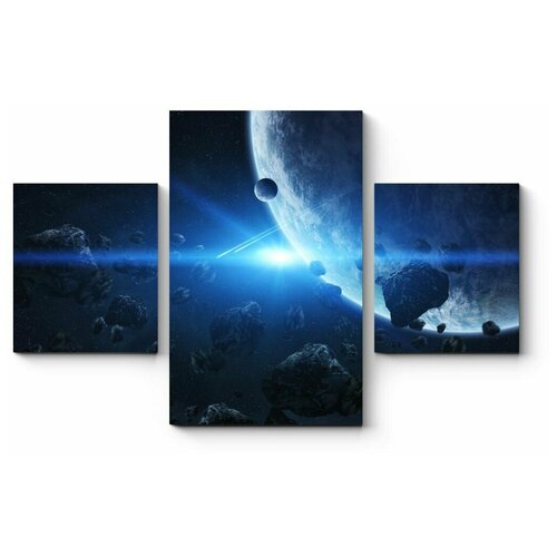 Модульная картина Метеоритный удар 140x91