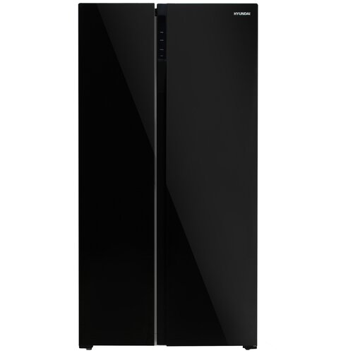 Холодильник HYUNDAI CS5003F, черное стекло