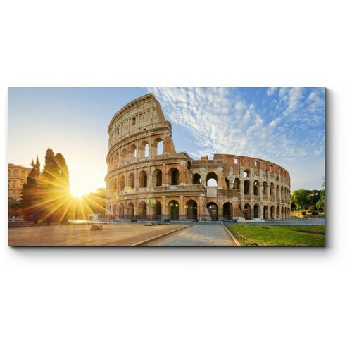 Модульная картина Колизей встречает новый день, Рим 200x100